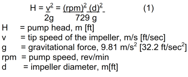 Impeller Diameter Relationships in Centrifugal Pumps - API 610
